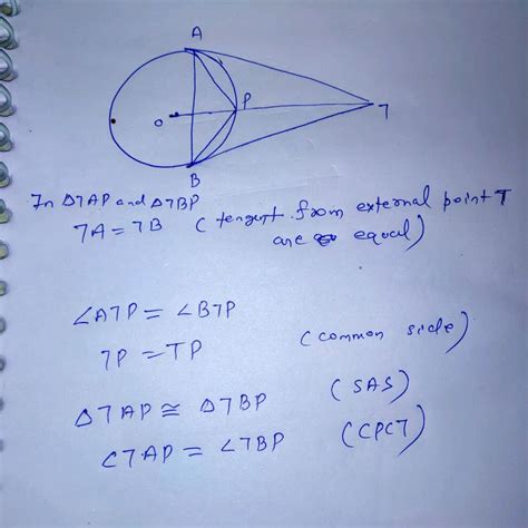 From An External Point P Tangents PA And PB Are Drawn To A Circle With Centre O If PAB