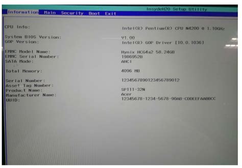 Acer Spin 1 SP111 33 Model N18H1 Suddenly Prompt An No Bootable Device Error Acer Community