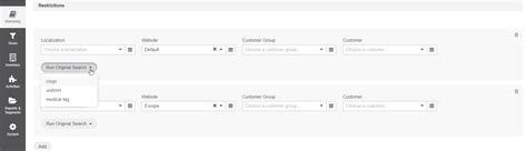 search management in the back office orocommerce orocrm and