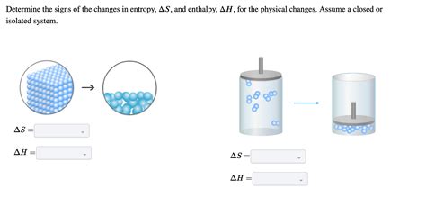Solved Determine The Signs Of The Changes In Entropy AS Chegg