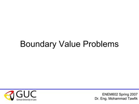 12 Boundary Value Problem Ppt Physics Science