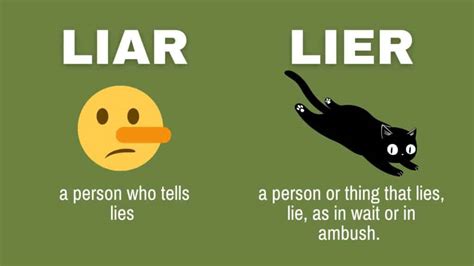 Lier Or Liar Whats The Correct Spelling Capitalize My Title