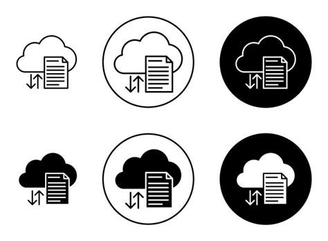 File Sharing Icon Set On White Background Vector Image