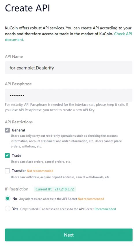 How To Create A Kucoin Futures Api Key Dealerify