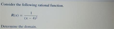Solved Consider the following rational | Chegg.com
