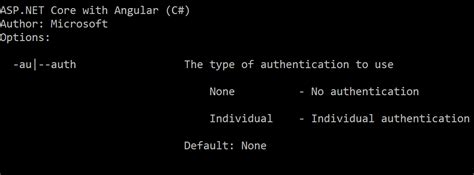 Dotnet New Angular Has No Au Parameter · Issue 15058 · Dotnetaspnetcoredocs · Github