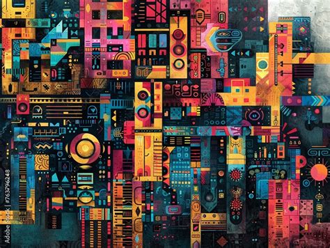 Design An Intricate Digital Art Piece Illustrating A Tribes Hieroglyphic Language Communication