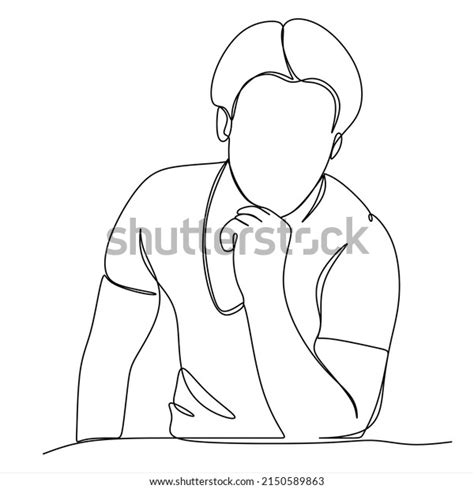 Man Thinking Vector Illustration Thinking Man Stock Vector Royalty