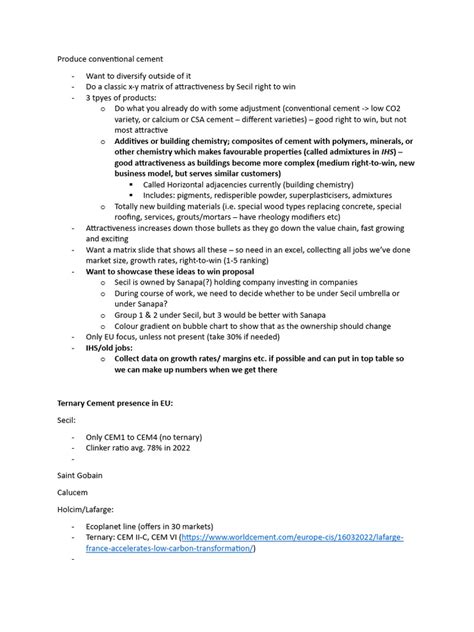 Secil Cement Notes Pdf Cement Concrete