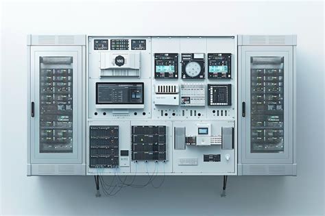 Premium Vector Network Workstation Server Room Concept 3d Illustration