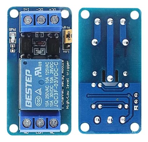 módulo relé 1 canal 3v 10a borne kre esp32 para arduino