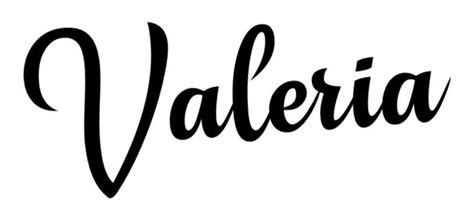 Valeria Beautiful Cursive Lettering Sticker Valeria En Letras