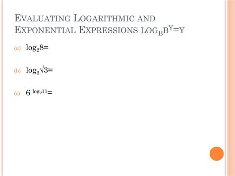 Ppt Chapter 3 Exponential Logistic And Logarithmic Functions Powerpoint Presentation Id