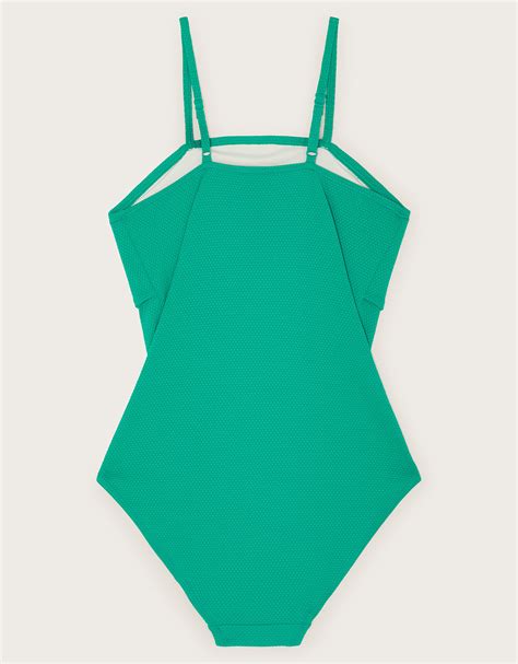 Bow Textured Swimsuit Green Girls Beach And Swimwear Monsoon Uk