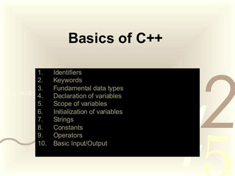 basics of c