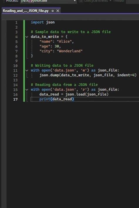 Reading And Writing In A Json File Using Python Youtube