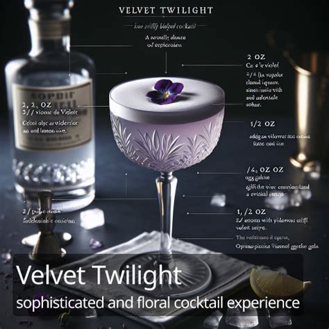 Velvet Twilight Sophisticated And Floral Cocktail Experience Recipe