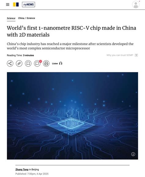 China Develops World S Largest D Semiconductor Microprocessor WUJI A Bit RISC V Chip Less