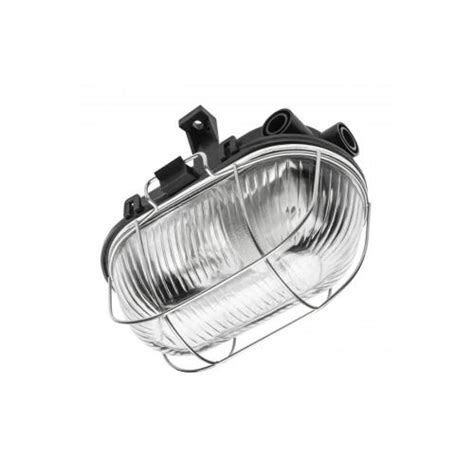 Gtv Lighting Bulkhead Fixture Sanguesa Kam Black 1x40w E27 Ip54 Abs