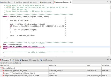 Conflicting Types In Sdk While Performing Ddr Dma Access On Zynq Platform