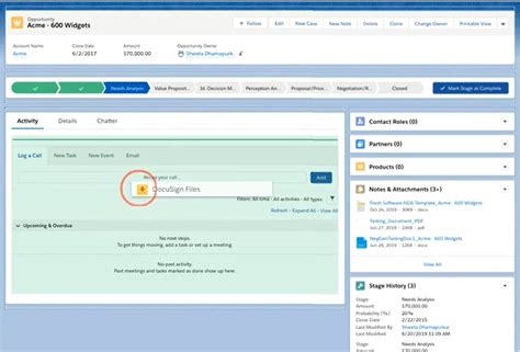 add docusign envelope status to salesforce page layouts docusign