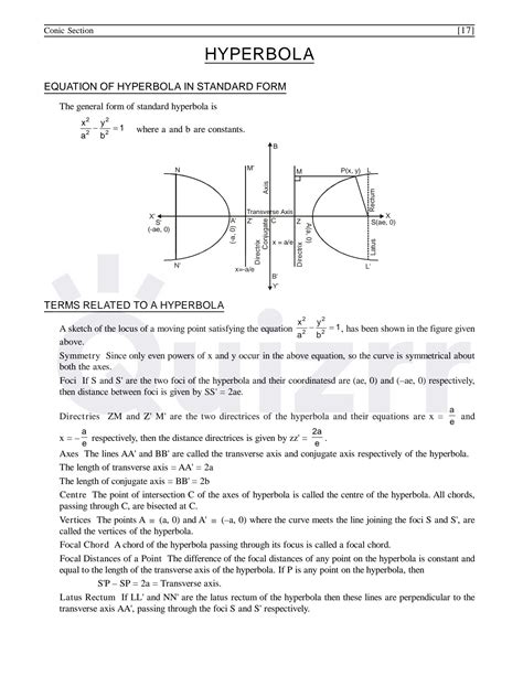 Solution 16 Hyperbola Formula Sheets Quizrr Studypool