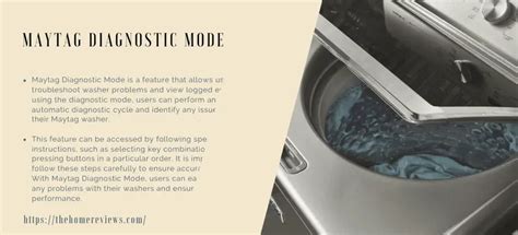 Maytag Washer Diagnostic Mode Troubleshooting Guide