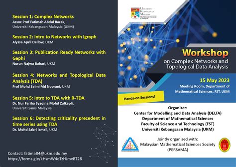 Workshop On Complex Networks And Topological Data Analysis 2023 Wcntda2023 Jabatan Sains