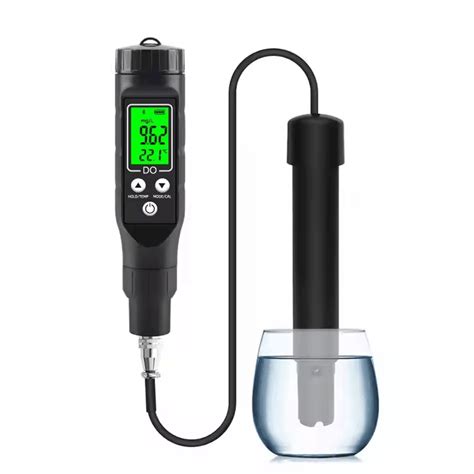 Black Waterproof Dissolved Oxygen Sensor With Ip67 Rating And Automatic Calibration Black