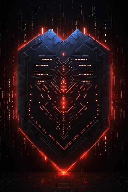 Premium Ai Image Binary Code And Shield Symbol On A Dark Background