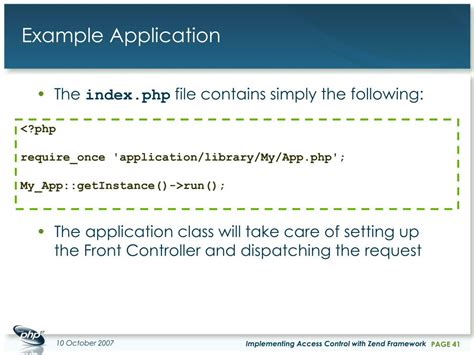 Ppt Implementing Access Control With Zend Framework Powerpoint