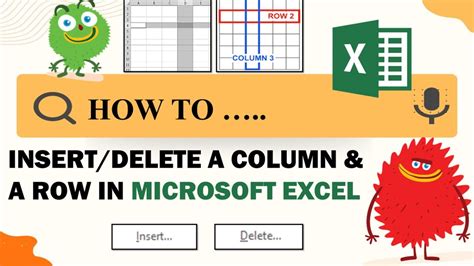 How To DELETE INSERT A Row And A Column In MS Excel Hello Rows Columns YouTube