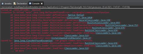 Windows Exception In Thread Main Javalangnoclassdeffounderror
