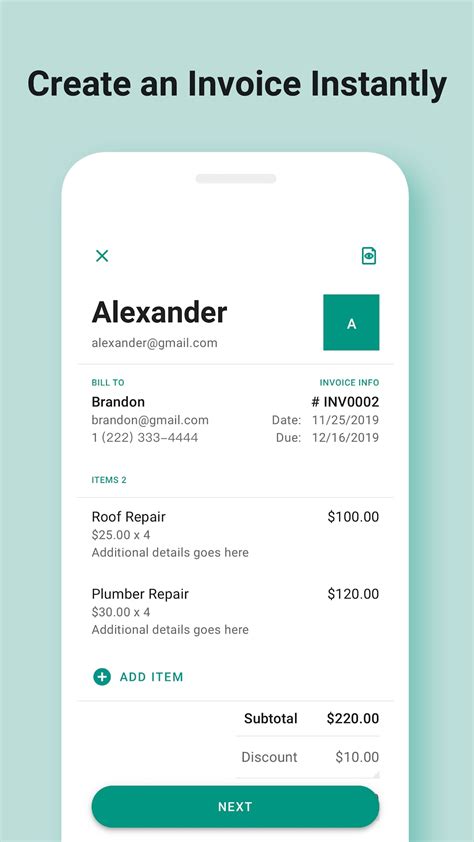 Android 용 Invoice Maker 다운로드 Android 용 Invoice Maker 다운로드