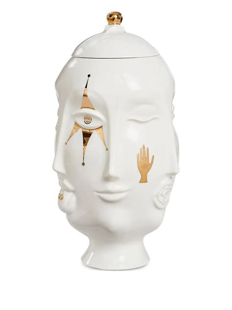 Jonathan Adler Gilded Frida Urn 41cm X 24cm White Farfetch