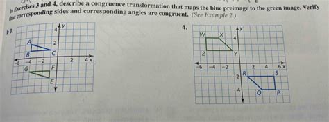 Exercises 3 And 4 Describe A Congruence Transformation That Maps The