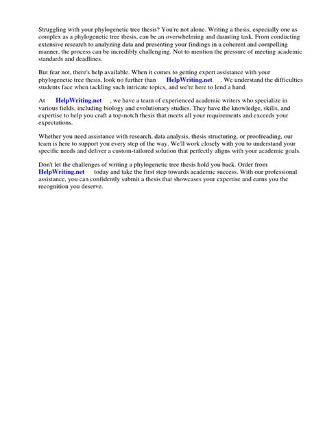 Phylogenetic Tree Thesis Pdf Phylogenetic Tree Molecular