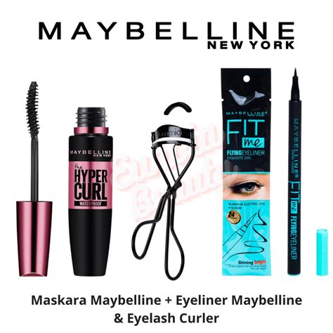 Jual Paket Alat Make Up Mata Praktis 03 Eyeliner Maybelline Mascara