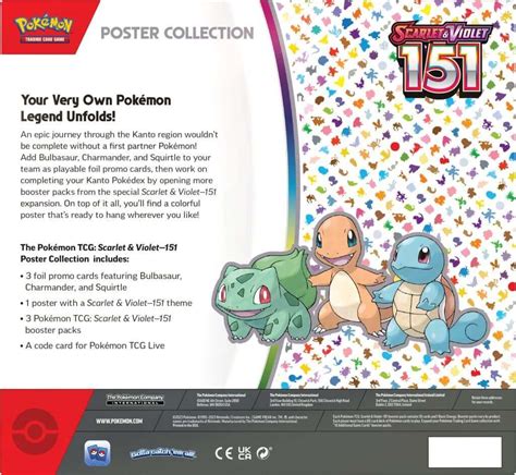 PokÉmon Tcg Scarlet And Violet 151 Poster Collection Zard Cards