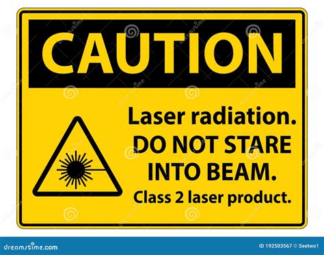 Caution Laser Radiationdo Not Stare Into Beamclass 2 Laser Product