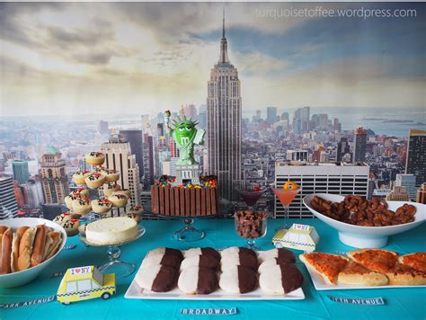 New York City Themed Birthday Party Food Turquoise Toffee