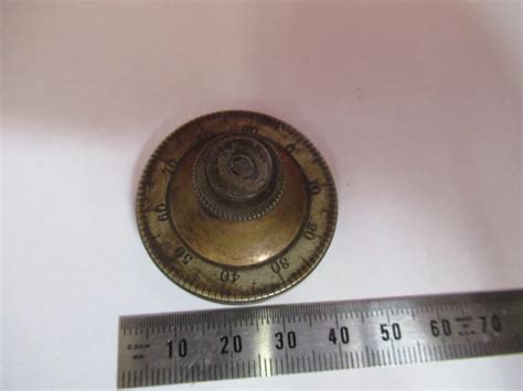 Brass Dial Stage Repair Antique Bausch Lomb Microscope Part As Pictured