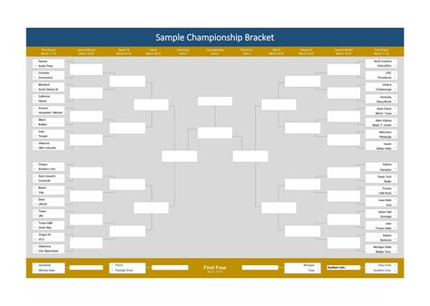 64 Team Bracket Template Excel Printable Calendars AT A GLANCE