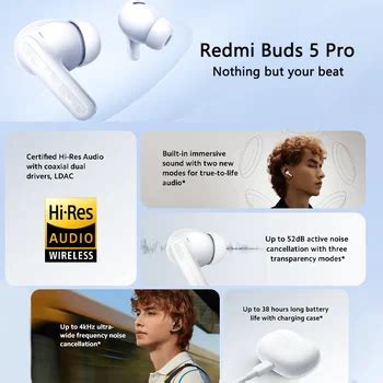Xiaomi auriculares Redmi Buds 5 Pro versión Global dispositivo con cancelación activa de ruido