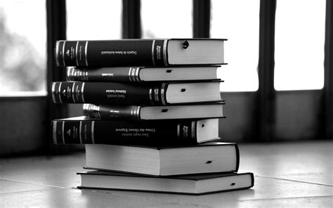 Books Black And White Wallpaper