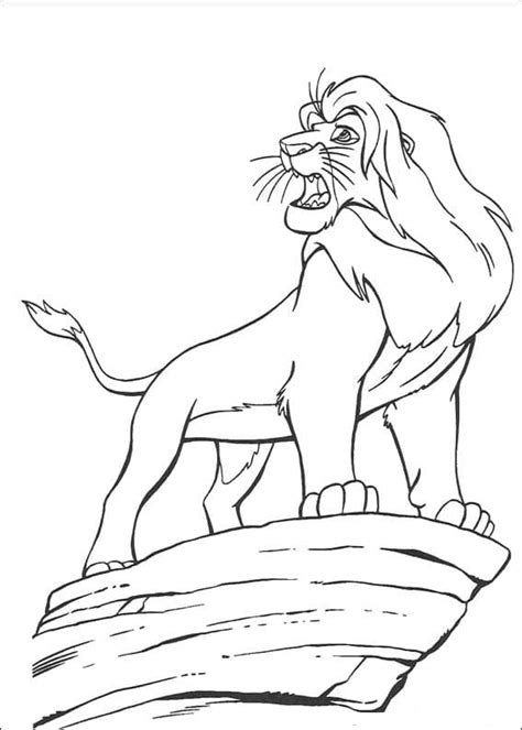 Coloriage Simba Télécharger Et Imprimer Gratuit Sur Coloriageenfantcom