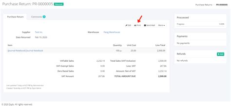 Print Duplicate Void Or Delete A Purchase Return Smarter Sales