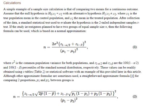 HealthforHeart Sample Size Calculation