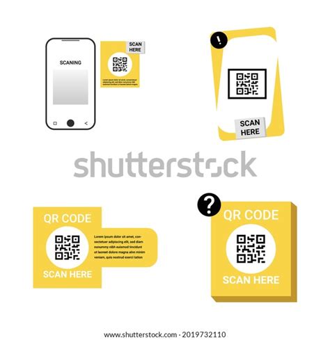 Qr Code Frame Vector Set Qr Stock Vector Royalty Free Shutterstock