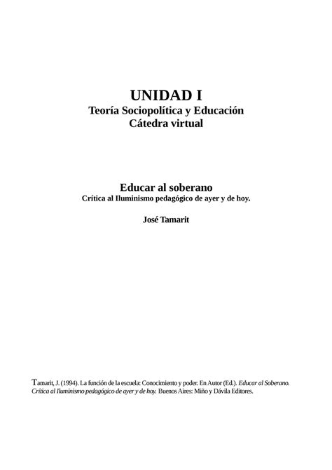 Unidad 1 2 Educación Ciencia Y Tecnología Unidad I Teoría
